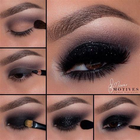 Black Glitter Smokey Eye Makeup Tutorial Evatornadoblog