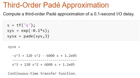 【笔记】pade Approximations Matlab函数 Pade Csdn博客