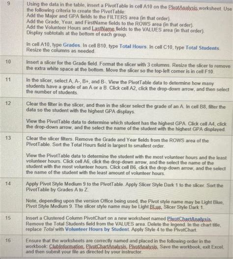 9 Using The Data In The Table Insert A Pivottable In