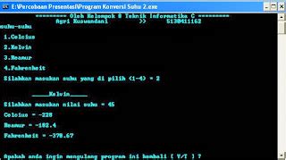 Program Konversi Suhu Dev C Koropak Programming