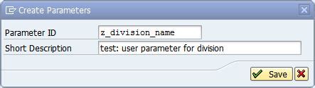 Create User Parameter Id SAP Community
