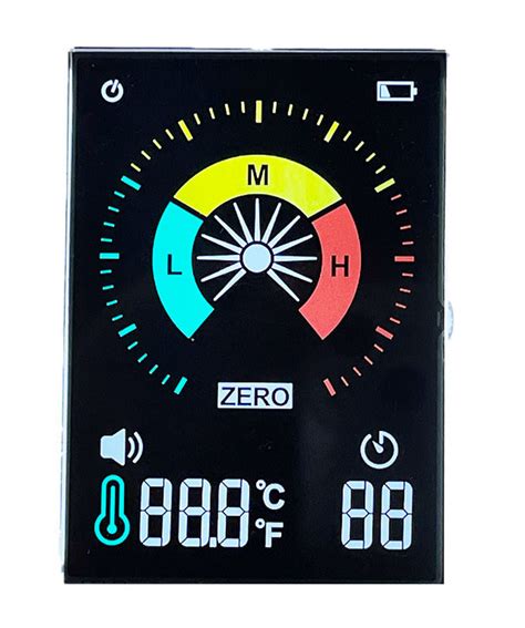 Custom Negative Transmissive Va Segament LCD For Hygrometer And Thermometer Display LCD And