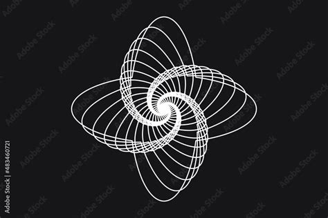 Abstract Spirograph Spiral Curve Propeller Vector Illustration Stock Vector Adobe Stock