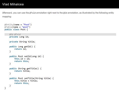 The Best Way To Generate A Tsid Entity Identifier With Jpa And Hibernate