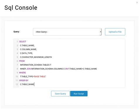 Get Table Structure By Sql • Vntweb