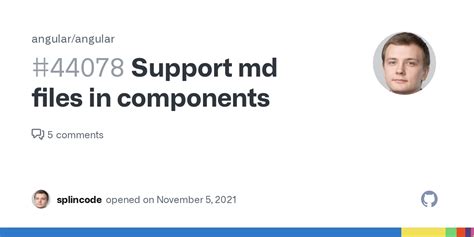 Support Md Files In Components Issue Angular Angular GitHub