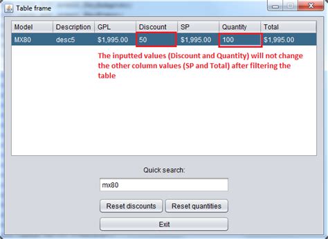 Java Issue After Filtering JTable Stack Overflow