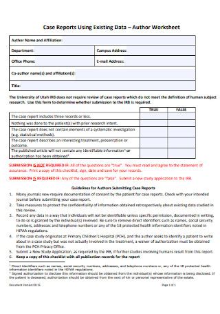SAMPLE Case Reports In PDF MS Word