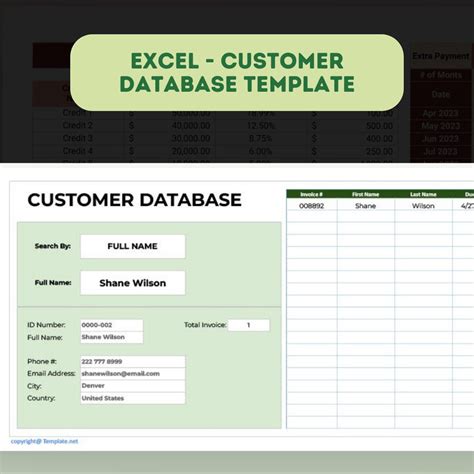 customer database excel template spreadsheet template excel etsy