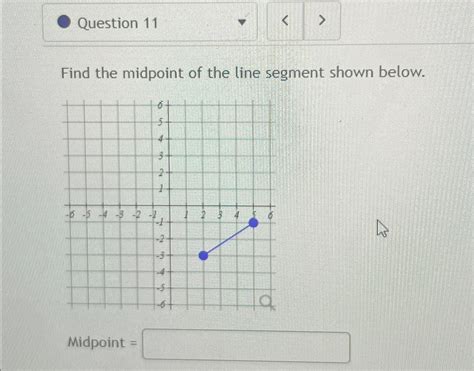 Solved Question Find The Midpoint Of The Line Segment Chegg