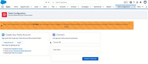 salesforce installation and configuration twilio