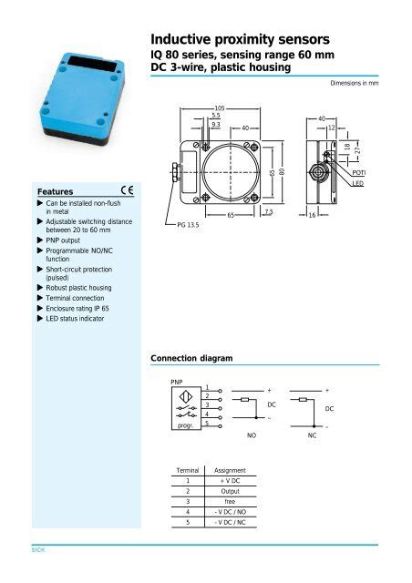 Inductive Proximity Sensors IQ Series Sensing Range Mm DC