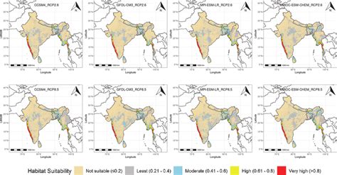 Geographic Distribution Of Five Habitat Suitability Classes For R Download Scientific Diagram