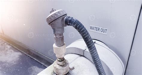 Close Up The Temperature Sensor Installed On The Water Pipe Chiller