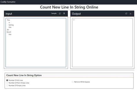 Count Number Of Lines In String Codifyformatter