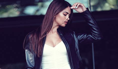 Download Wallpaper Girl Model Hair Jacket Kira Santoro Kyra Santoro Section Girls In
