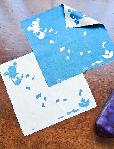 Aeon Symbols Blue And Yellow Double Sided Microfiber Cloth Honkai Star