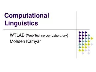 PPT Computational Cognitive Linguistics PowerPoint Presentation Free Download ID 762075