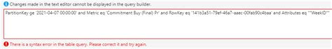 How To Query Column Containing JSON String Issue Microsoft AzureStorageExplorer GitHub
