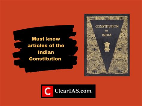 Must Know Articles Of Indian Constitution Clear IAS