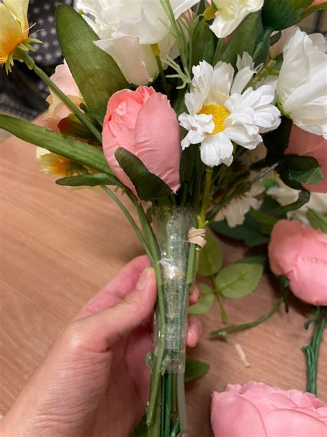 W10 만원대로 예쁜 셀프 부케 만들기 Ft 다이소 조화💐 네이버 블로그