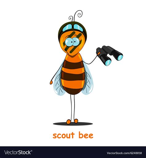 Scout Bee Royalty Free Vector Image Vectorstock