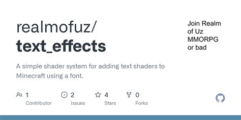 Github Realmofuztexteffects A Simple Shader System For Adding Text Shaders To Minecraft