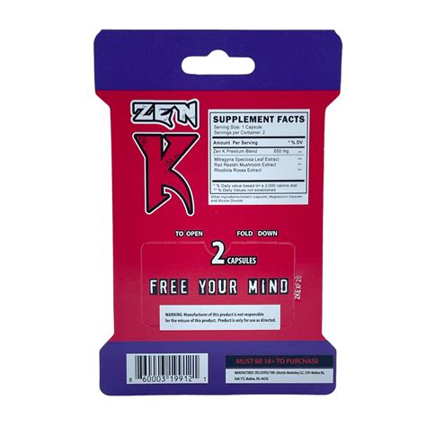 Hurry To Shop Zen K Kratom Extract Blend Capsules