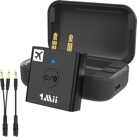 Amazon Com 1Mii Bluetooth Transmitter For Headphones Dual Bluetooth 5 3 No Delay 3 5mm Jack