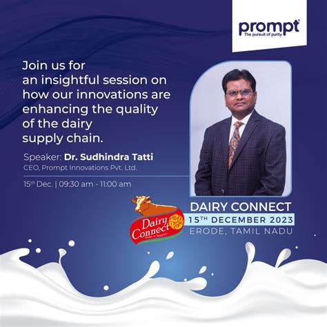 Prompt Dairy Dairytech Dairytechnology Innovation Technology Insight Session Quality