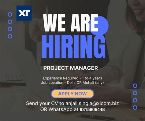 Anjali Singla On Linkedin Hiringalert Projectmanager Delhi Mohali Applynow