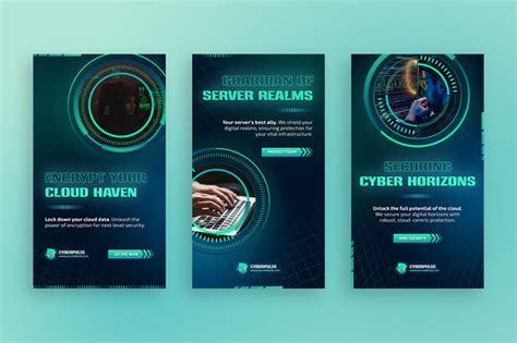 Cybersecurity Story Templates Social Media Ft Instagram And Story Envato