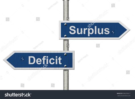 Difference Between Surplus Deficit Two Blue Stock Illustration 506255617 Shutterstock