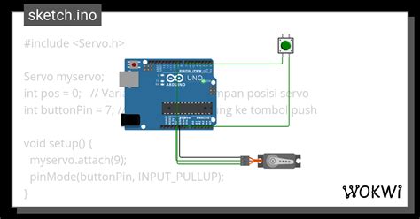 Servo Degree With Pushbutton Control Copy Wokwi Esp32 Stm32 Arduino
