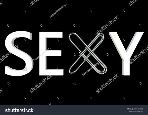 Sexy Slogan Connected Metal Clips Isolated Stock Illustration 1278458512 Shutterstock
