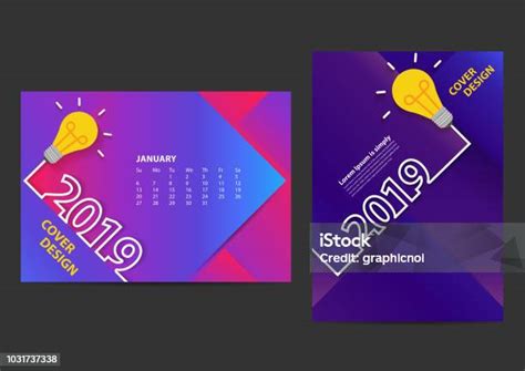 안내 책자 연례 보고서 잡지 포스터 기업의 프레 젠 테이 션 포트폴리오 전단지 크리에이 티브 전구 아이디어 2019 새 해 디자인 서식 파일 레이아웃으로 현대적인 크기 A4