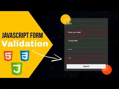 Javascript Real Time Form Validation Html Css And Javascript ApnaCollegeOfficial YouTube