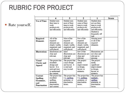 Lab Safety Poster Rubric