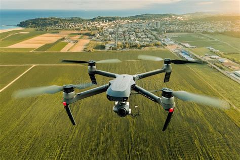 Drones Equipped With High Resolution Cameras Can Analyze Crop Health From The Air Stock Image