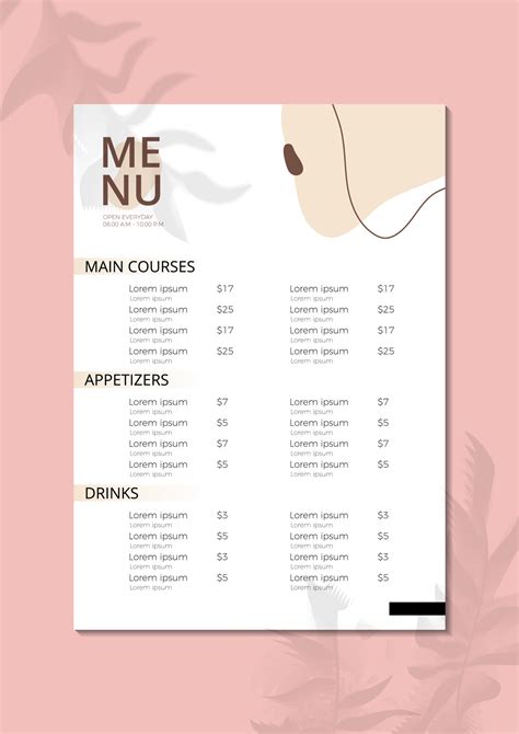 Aesthetic Minimalist Restaurant Menu Template Design Vector Art At Vecteezy