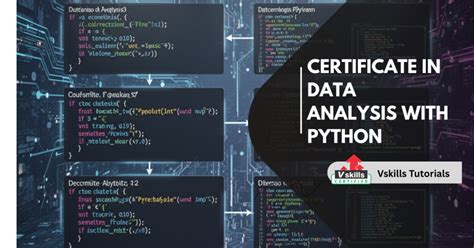 Certificate In Data Analysis With Python Tutorial