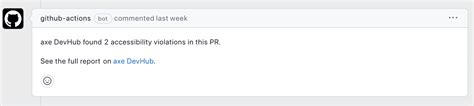 Using The Axe Developer Hub Github Action Deque Docs