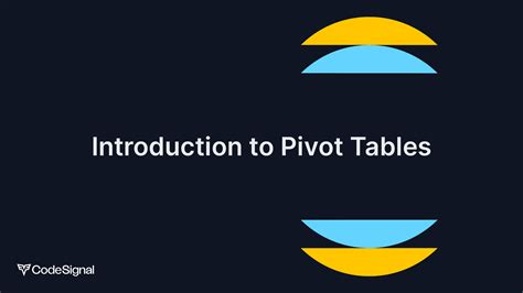 Introduction To Pivot Tables CodeSignal Learn
