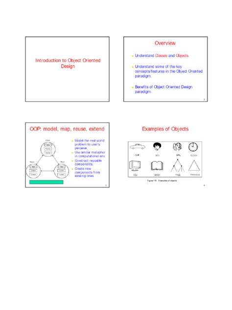 Overview Oop Model Map Reuse Extend Examples Of Objects Pdf