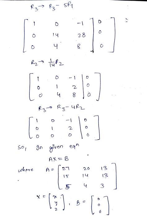 Solved Linear Algebra The Given Homogeneous System Has Nontrivial