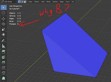 Modeling Triangles In Blender Object Statistic Blender Stack Exchange