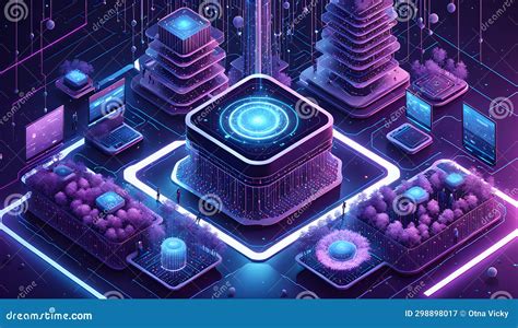 Abstract Technology Background Of A Data Computing System With