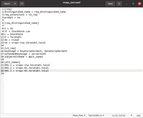 Create Csr With A Configfile Using Openssl On Ubuntu Terataki