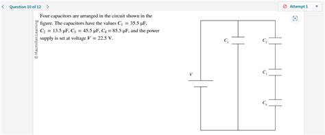 Question 10 Of 12 Attempt 1Four Capacitors Are Chegg Com