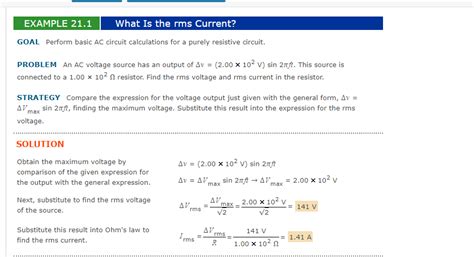 Solved Goal Perform Basic Ac Circuit Calculations For A